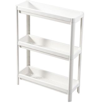 Generic Schmaler Rollwagen Aus PP-Kunststoff mit 360&deg;-Drehr&auml;dern 3/4-st&ouml;ckiger Rollwagen f&uuml;r B&uuml;ro K&uuml;che Waschk&uuml;che und Enge Stellen(53 * 18 * 70cm)