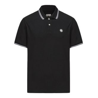 Pretty Green Barton Poloshirt f&uuml;r Herren, kurz&auml;rmlig (Schwarz)