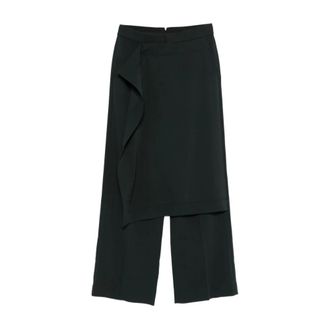 Ami Graue Schicht R&uuml;schen Hose - - Trousers - Damen - Grau - S