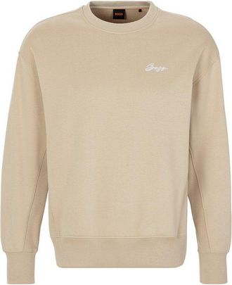 HUGO BOSS Sweatshirt Eteia Premium Damenmode mit Rippdetails, Logo