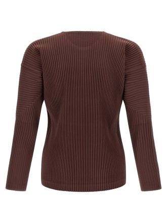 Homme Pliss&eacute; Issey Miyake Color Pleats T-Shirt - Brown