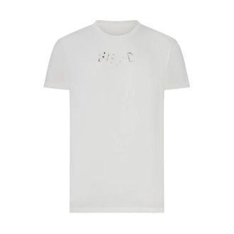 Fendi Slim Rundhals-T-Shirt - - Tops - Herren - Wei&szlig; - S