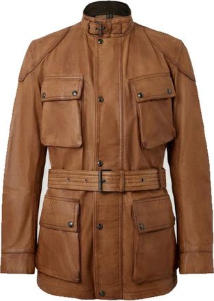 Belstaff Homme, Vestes, Brun, Taille: L Veste en cuir Legacy Trialmaster Panther, finition &agrave; la main