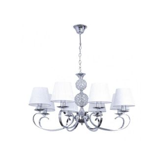 Fabrilamp Fabrilamp - Lampe 8 l. avec abat-jour mod&egrave;le Ordo&ntilde;ez Chrome