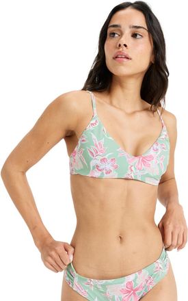 Roxy Hibiscus Island - Bralette Bikini Top for Women - Bralette-Bikinioberteil - Frauen - XL - Grün
