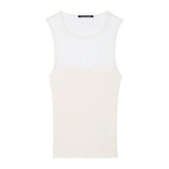 Luisa Cerano Femme, Tops, Beige, Taille: 42 FR Pullover Kurzarm