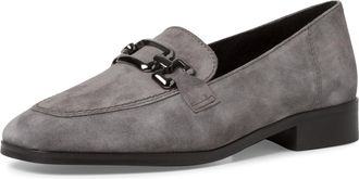 Tamaris Damen Slipper Leder Blockabsatz bequem; Grey, EU 41