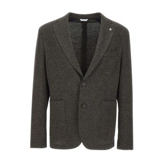 Manuel Ritz Wollmischungs-Sakko mit Knopfleiste - - Jackets - Herren - Braun - 2XL