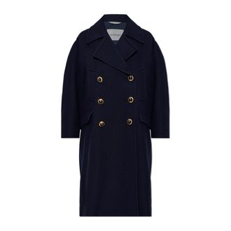 Balenciaga Doppelreihiger Wollmantel - - Coats - Damen - Blau - XS