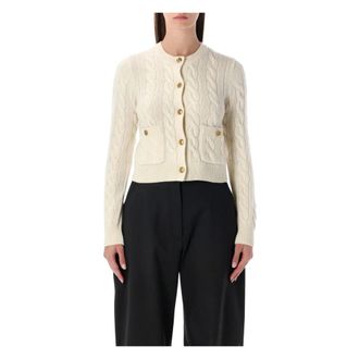 Polo Ralph Lauren Zopfmuster-Strickjacke - - Knitwear - Damen - Wei&szlig; - L