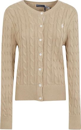 Ralph Lauren Femme, Pulls, Brun, Taille: 38 FR Cardigan en coton torsad&eacute;