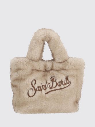 MC2 Saint Barth Mini sac &agrave; main Vanity en fausse fourrure avec logo brod&eacute;
