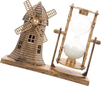 NUOBESTY LIFKOME Vintage Sanduhr Leuchtturm Deko Tischmittelst&uuml;ck aus Kunststoff und Glas Kompakte B&uuml;rotischdekoration f&uuml;r Wohnzimmer und Schlafzimmer Stabiles