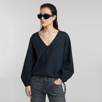 G-Star Cocoon Bluse - Dunkelblau - Damen