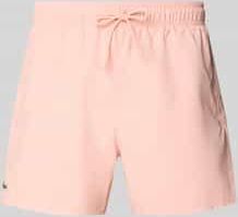 Lacoste Badeshorts mit Logo-Stitching