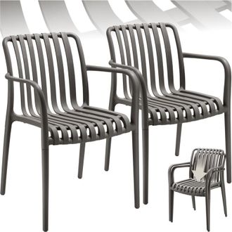 TecTake Tectake - Chaises de jardin Résistant aux intempéries et aux uv facile dentretien
