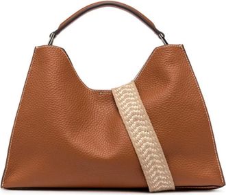Gianni Chiarini Femme, Sacs, Brun, Taille: ONE Size Double Grana Maxi Leather Bag