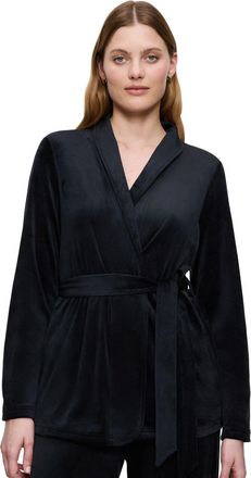 Triumph Womens Sensual Velour Robe Top 01 Cardigan Sweater, Black, 36