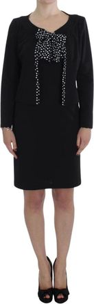 Bencivenga Bencivenga, Femme, Robes, Noir, Taille: 42 FR Ensemble Robe Fourreau Au-Dessus Du Genou et Cape Pull