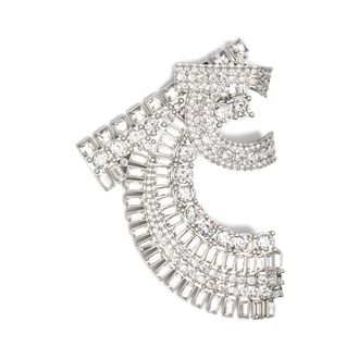 Ferragamo Gancini Motiv Kristall-Ohrringe - - Accessories - Damen - Grau - ONE SIZE