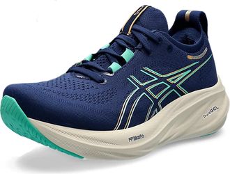 Asics 1012B601-400 Gel-Nimbus 26 Damen Blue Expanse/Aurora Green EU 40.5