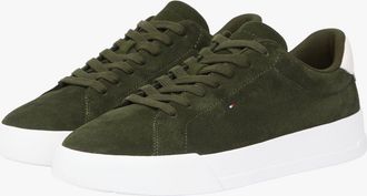 Tommy Hilfiger Baskets basses &agrave; lacets en cuir sued&eacute;