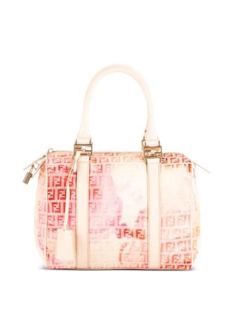 Fendi petit sac cabas Boston &agrave; fleurs imprim&eacute;es - Tons neutres