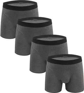 ZLYC Boxer pour homme en coton, sous-v&ecirc;tement pour homme, L-XL