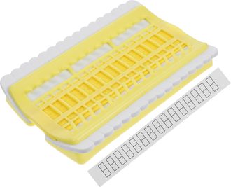 BESTONZON Kreuzstich Faden Organizer mit 30 L&ouml;chern Kunststoff Fadengl&auml;tter Kompakt Gelb Stickgarn Halter f&uuml;r Zuhause und Reise Stickanf&auml;nger Zubeh&ouml;r