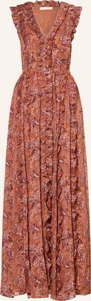 Ulla Johnson Ulla Johnson Kleid Aida Mit Schmucksteinen Und R&uuml;schen braun