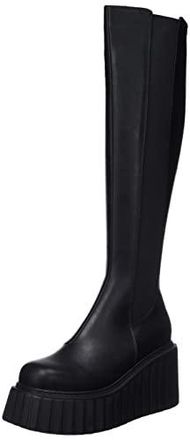 Lamoda Femme Switching Up Bottines &agrave; la Cheville, Black PU, 40 EU