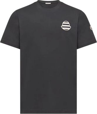 Moncler Homme, Tops, Bleu, Taille: 2XL Ss T-Shirt
