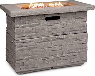 Blumfeldt Blumfeldt Anafi Po&ecirc;le &agrave; gaz, po&ecirc;le &agrave; gaz avec 40000 BTU/13 kW, foyer couvert, br&ucirc;leur en acier inoxydable, radiateur & foyers, beige