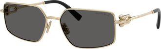 Tiffany & Co. unisex, Accessoires, Jaune, Taille: 58 MM Tf3111 Rectangle Lunettes de soleil