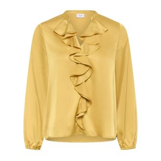 Saint Tropez Femme, Blouses et Chemises, Jaune, Taille: 40 FR Blouse LodisaSZ