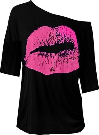 Generic Tee Shirt Femme Coton D&eacute;contract&eacute; Blanc T-Shirt Hauts Manche Court D&eacute;t&eacute; L&acirc;che Basiques Tee-Shirt Sport Chic Et &Eacute;l&eacute;gant Col en Rond Top Blouse &Agrave; Manche