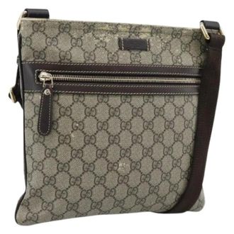 Gucci Sac bandouli&egrave;re en toile GG Pre-owned - Femme - Pre-owned - Brun - Taille: ONE Size