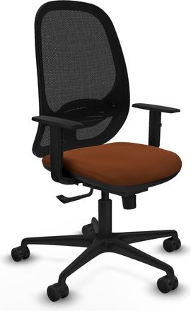 Piqueras y Crespo Sch&ouml;ner Schreibtischstuhl mit 1D-Armen, h&ouml;henverstellbare Lendenwirbelst&uuml;tze, mit 3 Positionen und Schneidschaum, mit Rollen von 65 mm, Nylon, Schwarz