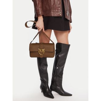 Pinko Handtasche PINKO Love One Classic Slouchy Fl PLTT 104524 A2OX Braun