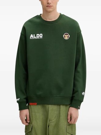 Aape By A Bathing Ape sweat à logo tête de singe - Vert
