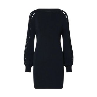 Liu Jo Robe avec d&eacute;coupes brod&eacute;es - Femme - Robes - Noir - Taille: 38 FR