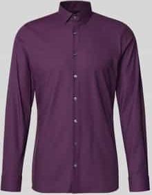 Olymp No. 6 Super Slim Fit Business-Hemd Modern Kent Uni Twill