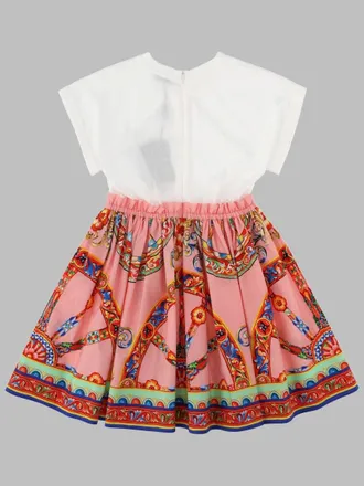 Dolce & Gabbana Short-Sleeve Cotton Dress - Multicolor