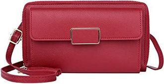 Generic Fashion Ladies Small Square Bag Messenger Bag Mobile Phone Bag Fashion Wallets For Men Fashion, Rouge, Taille unique