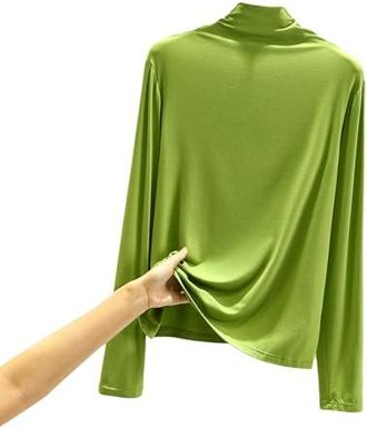 Generic sous Pull Femme Haut Thermique Femme sous Pull Thermique Femme Doux Glamour Top Thermique en Velours Allemand Seamless Uni &Eacute;pais Moulant Et Ultra Chau