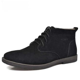 Generic Bottines chukka d&eacute;contract&eacute;es en daim pour homme, Peluche noire, 39 2/3 EU