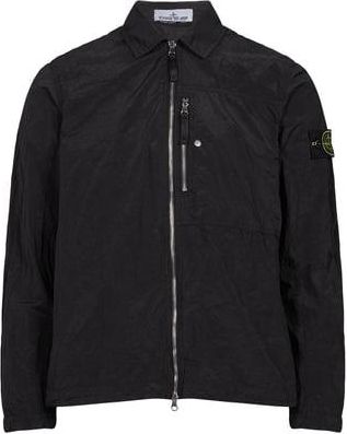 Stone Island Surchemise droite zipp&eacute;e en tissu technique