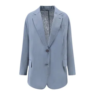Brunello Cucinelli Damen, Jacken, Blau, SGr&ouml;&szlig;e