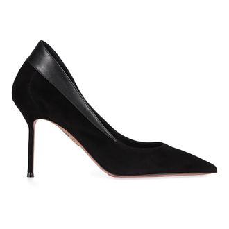 Aquazzura Schwarze Wildleder Spitzpumps mit Stiletto-Absatz - - Shoes - Damen - Schwarzk - 40 EU