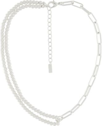 Dansk Copenhagen Audrey Kurze Doppel-Perlen-Mix-Halskette - - Accessories - Damen - Grau - ONE SIZE